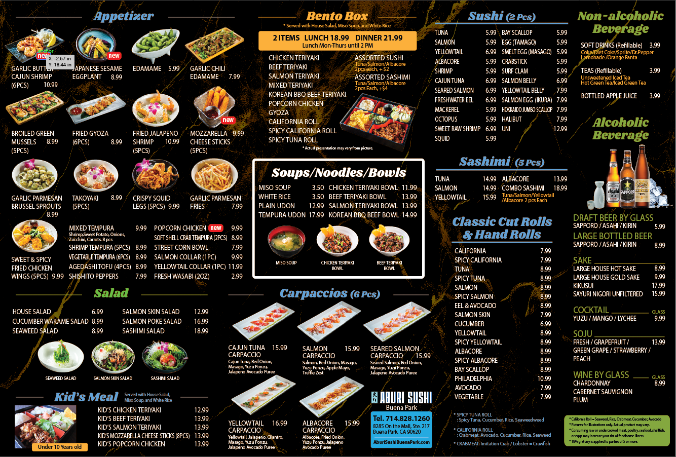 Menu – ABURI SUSHI